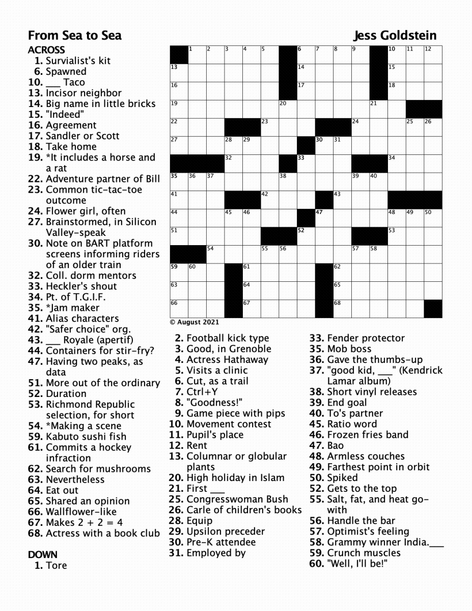 Richmond Review Crossword Puzzle #6 – Richmond Review/Sunset Beacon