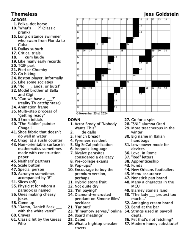 Richmond Review Crossword Puzzle, December 2024 – Richmond Review ...