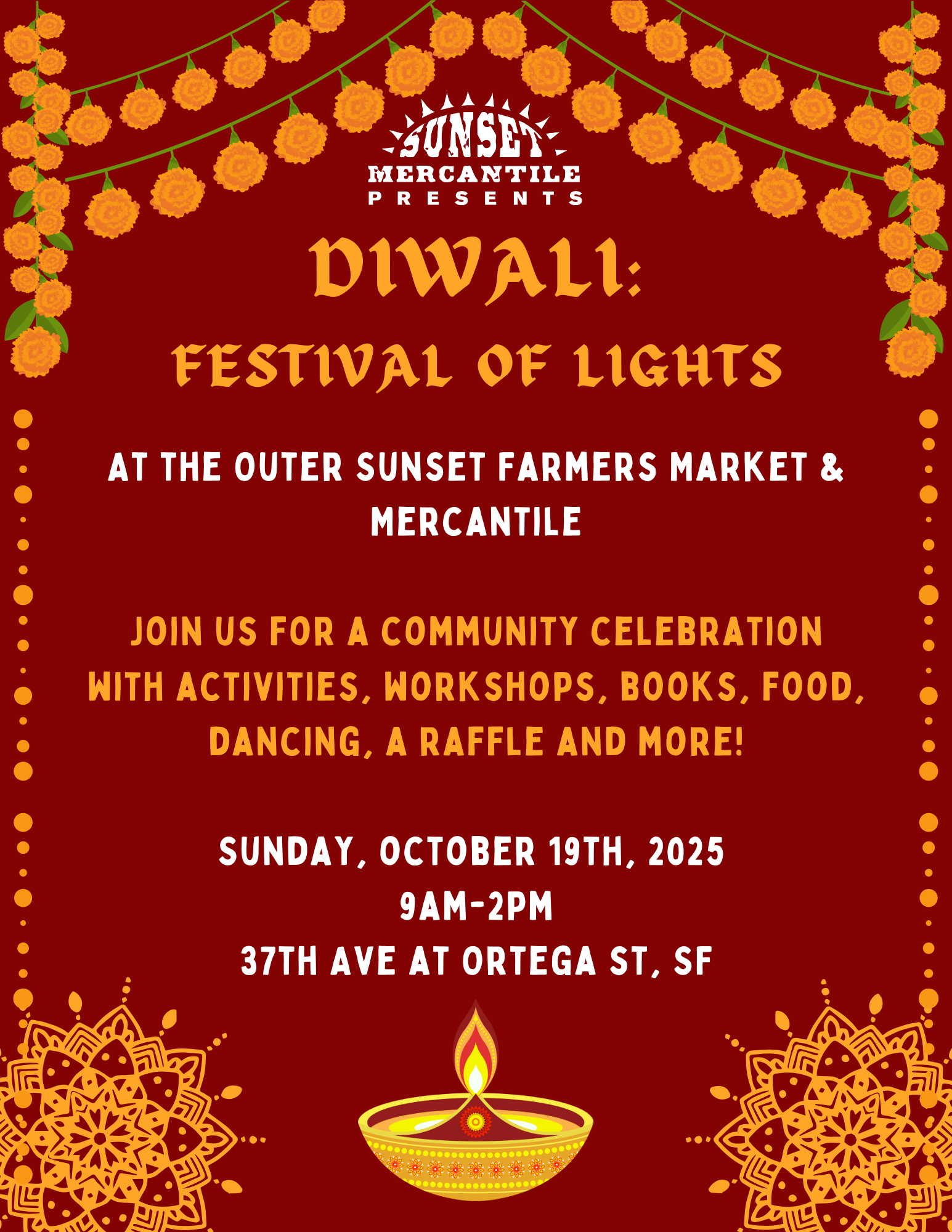 Press Release: Diwali Event at Outer Sunset Farmers Market Oct. 19 ...
